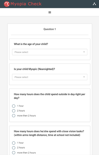 myopia-control-app-questionnaire | myopia care
